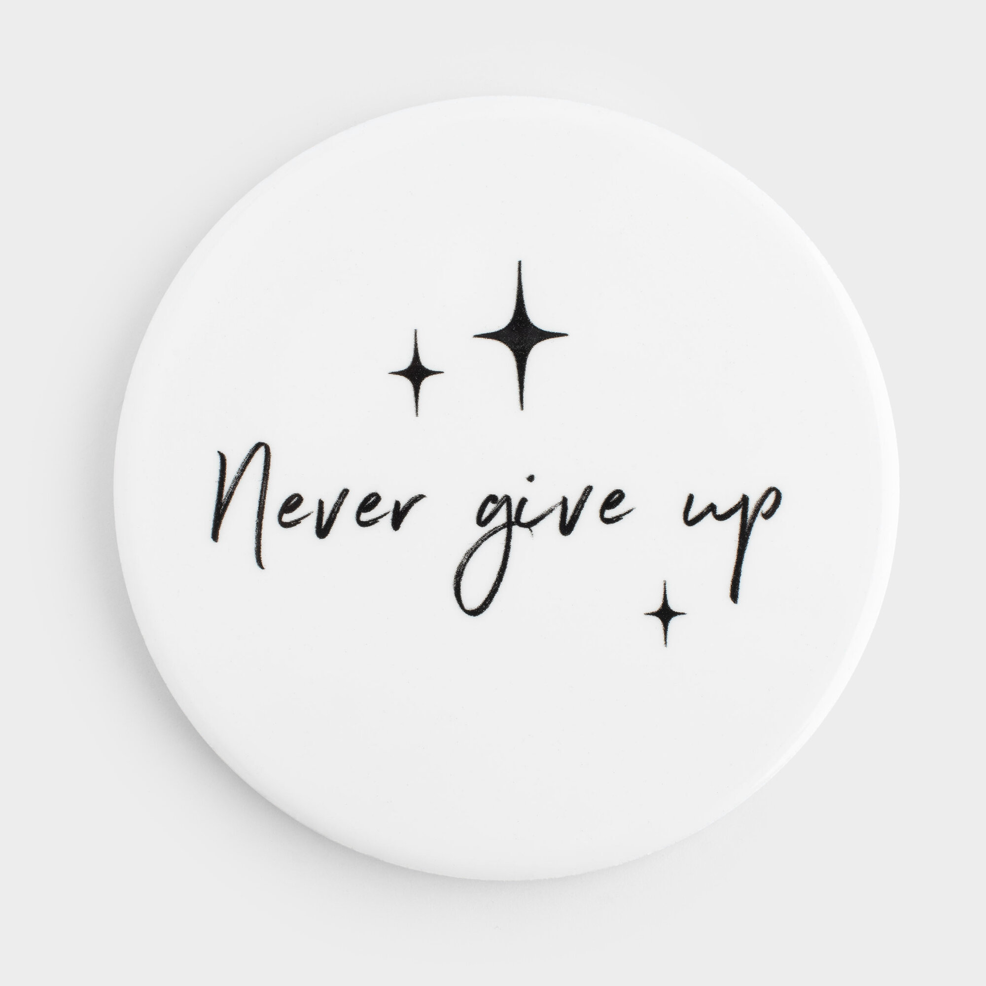 Подставка под кружку, 11 см, керамика/пробка, круглая, белая, Scroll, Kuchenland