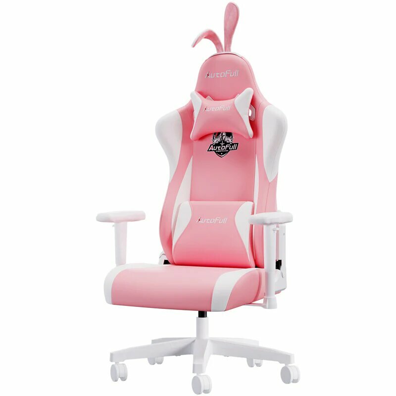 Премиум игровое кресло Autofull серия C2 с подлокотниками, экокожа, AF055PMD, розовый