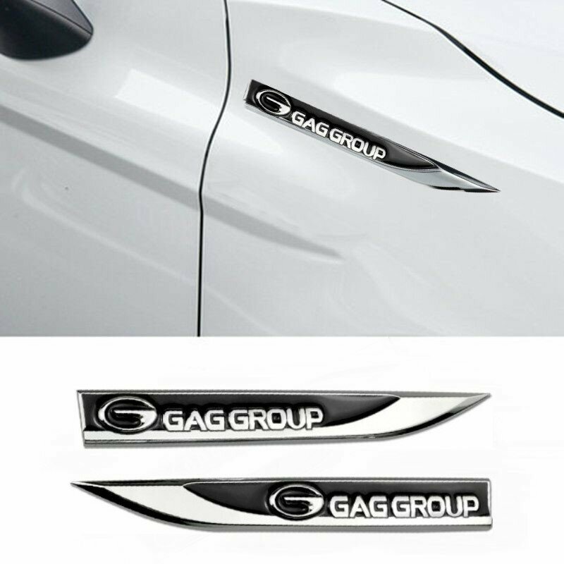 Наклейка GAC 3D, металлический 14,8 х 1,8 см, 2 шт