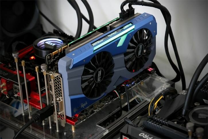 Видеокарта Palit GeForce GTX 1080Ti Gamerock, 11GB GDDR5X, 220W, поддержка CUDA — фото 1