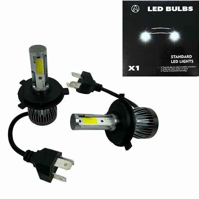 Светодиодные лампы H4 X1 6000K 15W 9-18V без вентилятора (комплект 2шт)