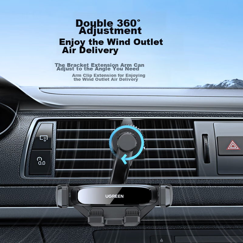 UGREEN Car Mount Phone Holder MagSafe Магнитный всасывающий кронштейн Центральная консоль Автомобильная навигационная