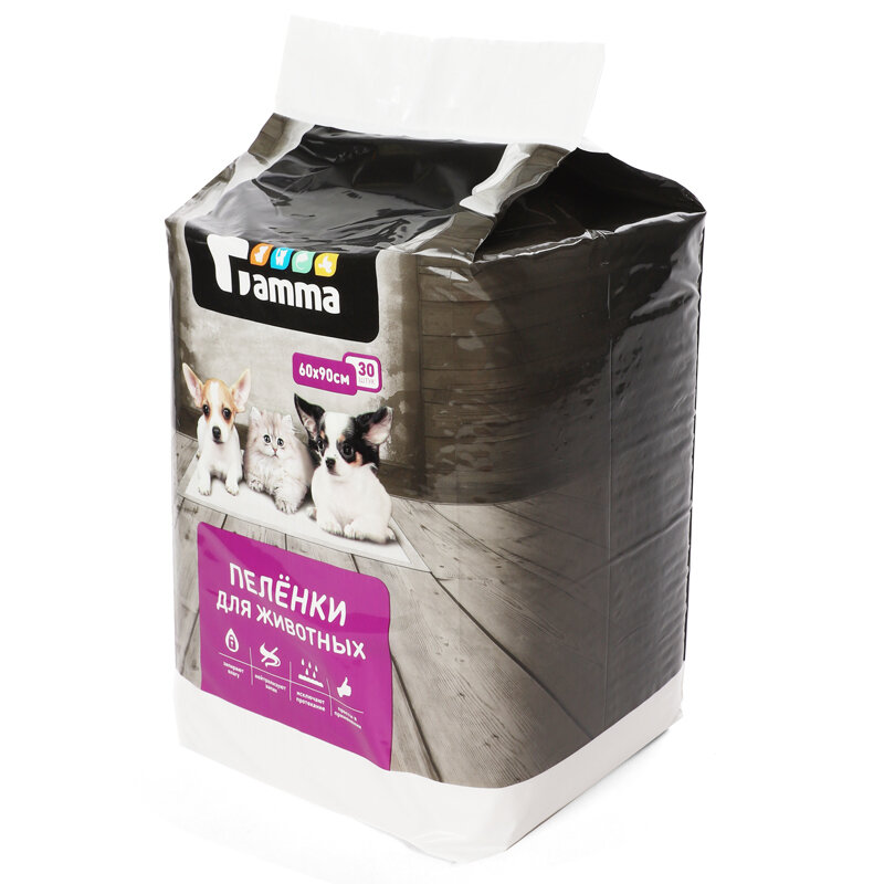 Пеленки для животных Gamma, 600*900мм (уп.30шт.)