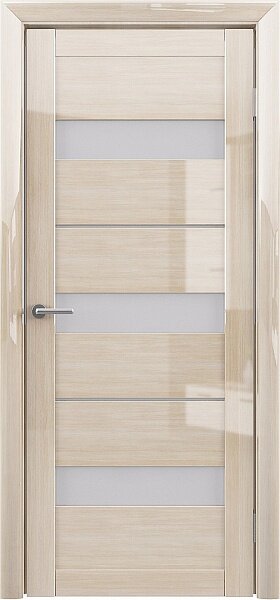 Межкомнатная Дверь Verda Прага Мокко Глянец со Стеклом Метелюкс / Верда.