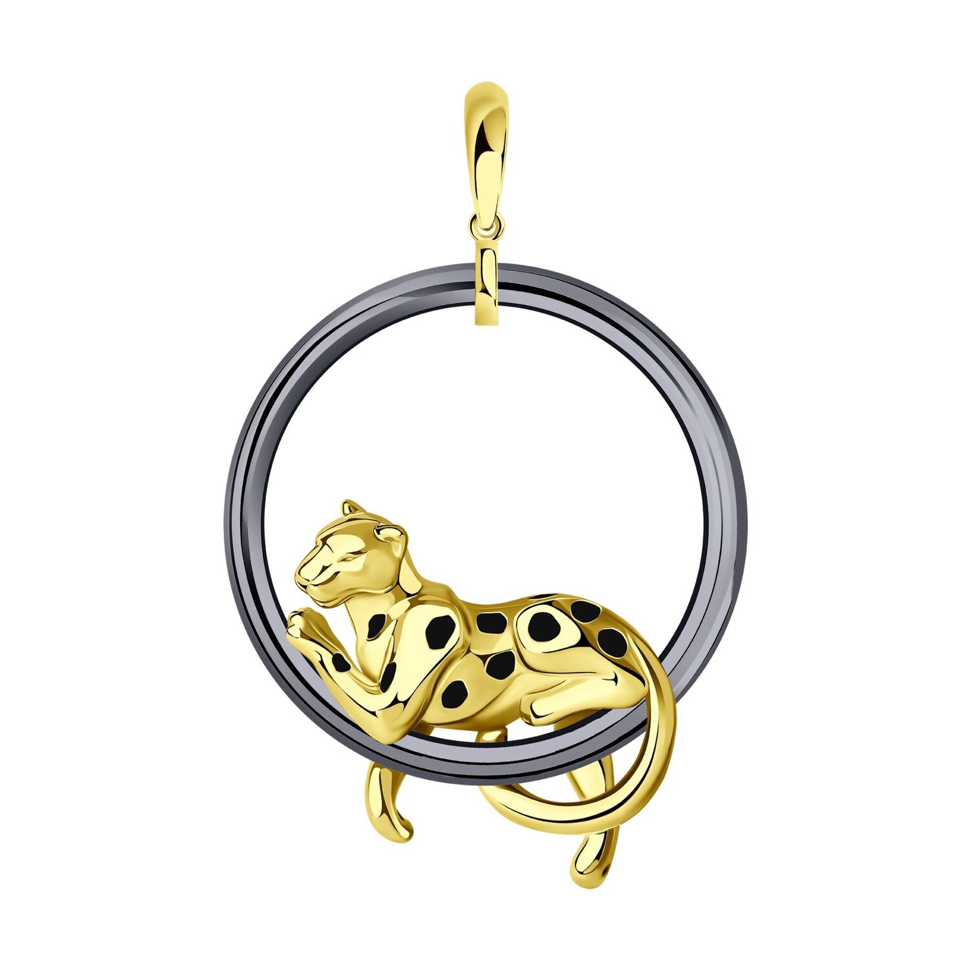 Подвеска, серебро, 925 проба, золочение, эмаль