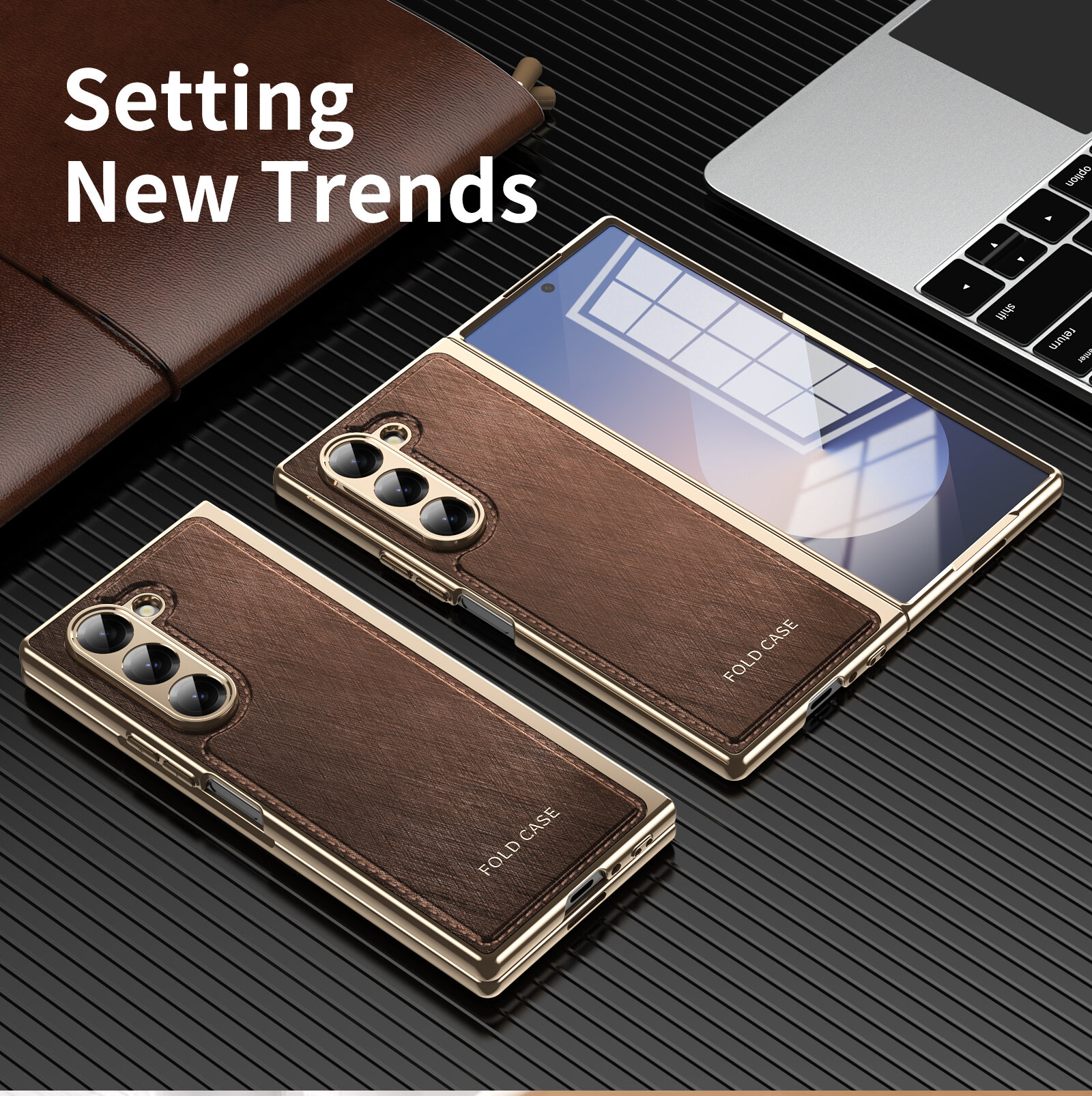 Чехол для Samsung Galaxy Z Fold 5 / Samsung Z Fold5 / Самсунг Галакси З Фолд 5, глянцевая поверхность, металл, пластик, защита камеры, ударопрочный, Samsung, Samsung Galaxy Z Fold 5
