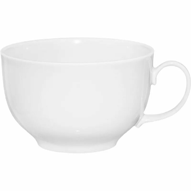 Чашка чайная 210 мл Янтарь Белая фарфор 18 шт/уп Дулевский фарфоровый завод 2139846 39082