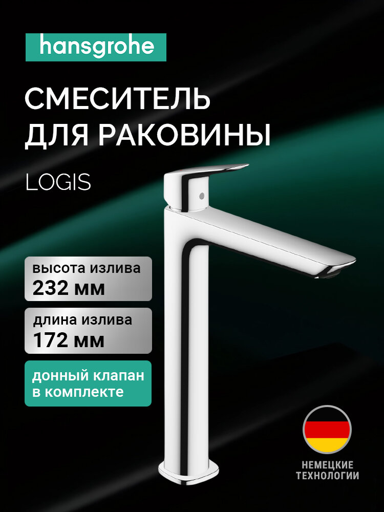 Смеситель для раковины Hansgrohe Logis Fine 240 71257000 хром