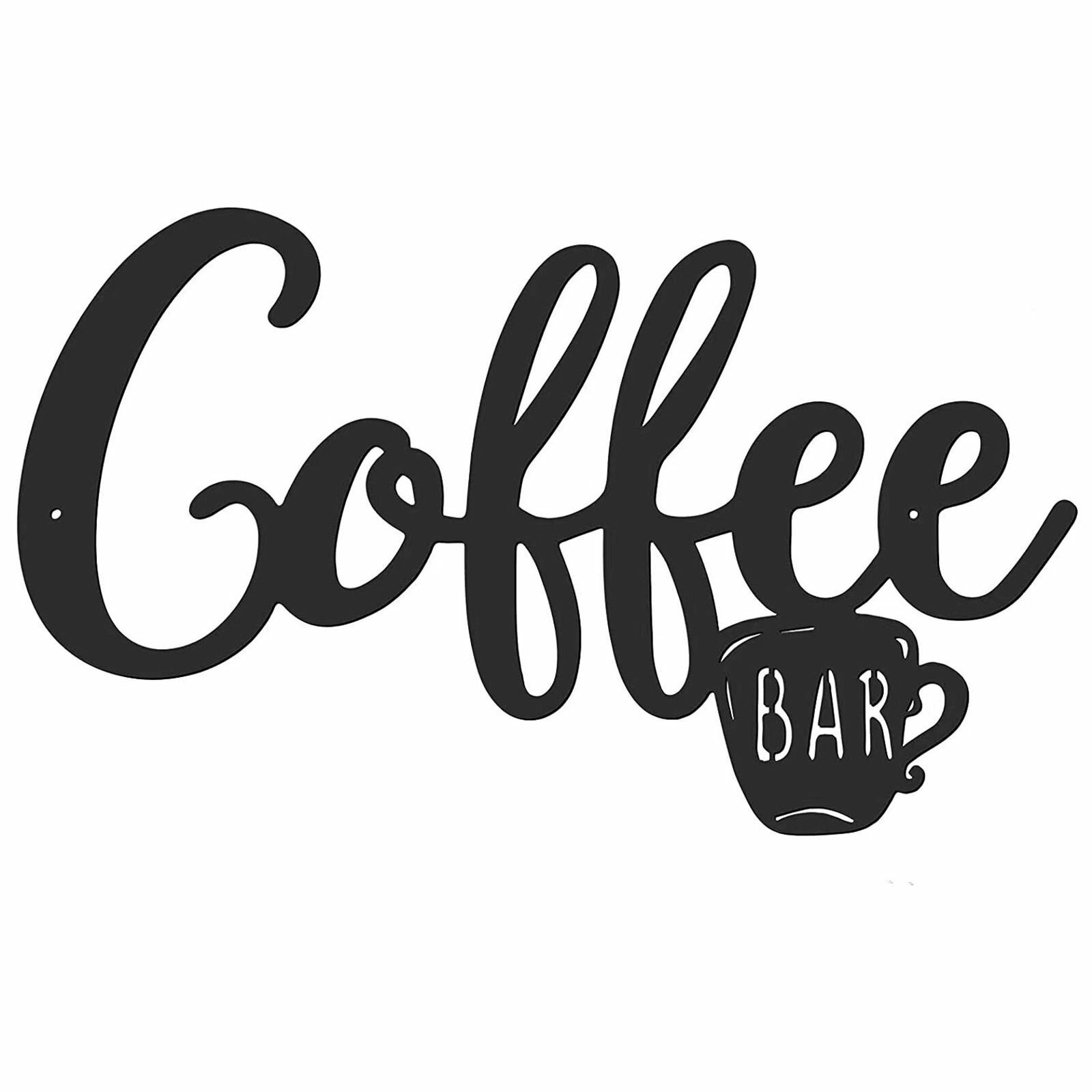 Металлическая Кофейная Вывеска Tea Cup Bar Подвесной Настенный Художественный Декор Word Letter для Кафе Farmhouse Kitchen Decoration 12x7,2 дюймов