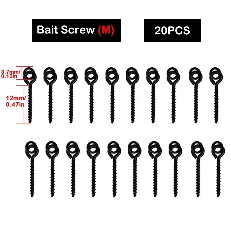 Черные винты для наживки Bait Screw-M 20шт