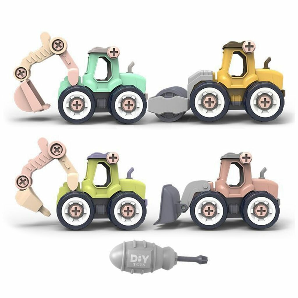 5 штук Безопасные Модели Строительных Машин Творческий Набор для Мальчиков и Девочек 3+