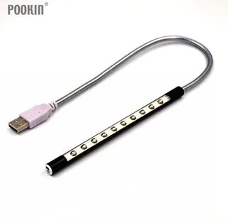 USB лампа настольная Pookin 10 LED, черный