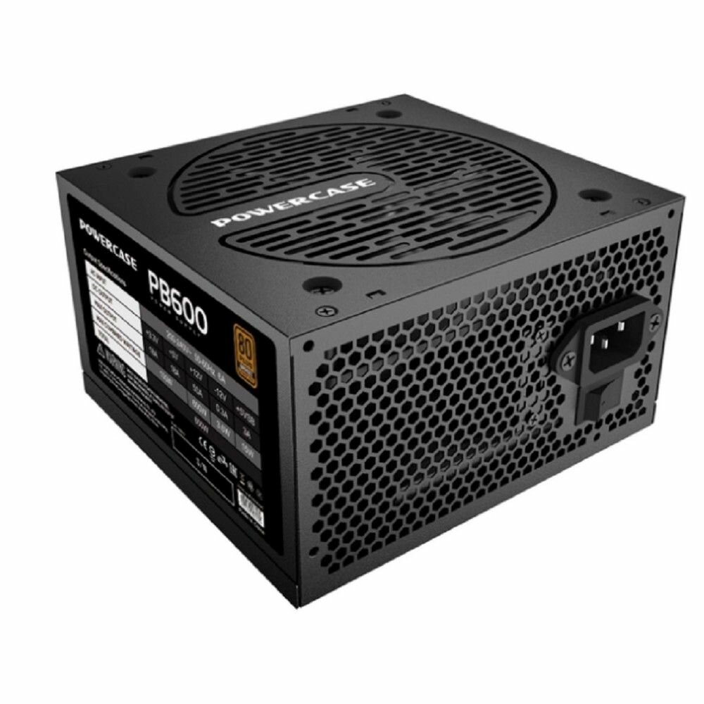 Powercase Блок питания PB600 80 Plus Bronze, ATX 2.31, 600W, APFC, DC - DC, 120mm Fan PS - 600B - DC