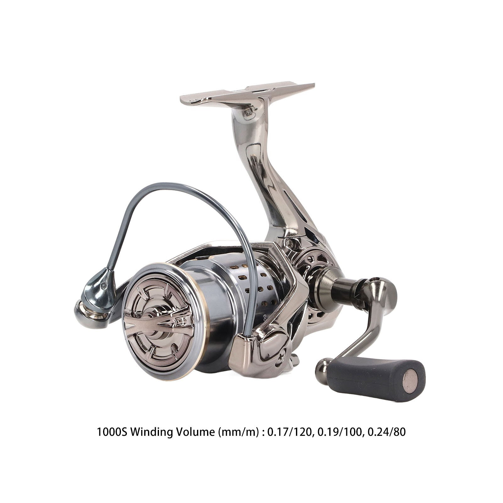 5,2:1 Рыболовная катушка для дальнего заброса, металлические спиннинговые катушки с фаской на выходе для морской рыбалки, ловля карпа, 1000S
