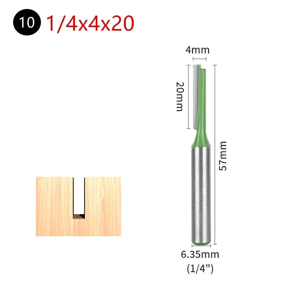 Фреза по дереву 6.35x4x20 мм, 10 шт.