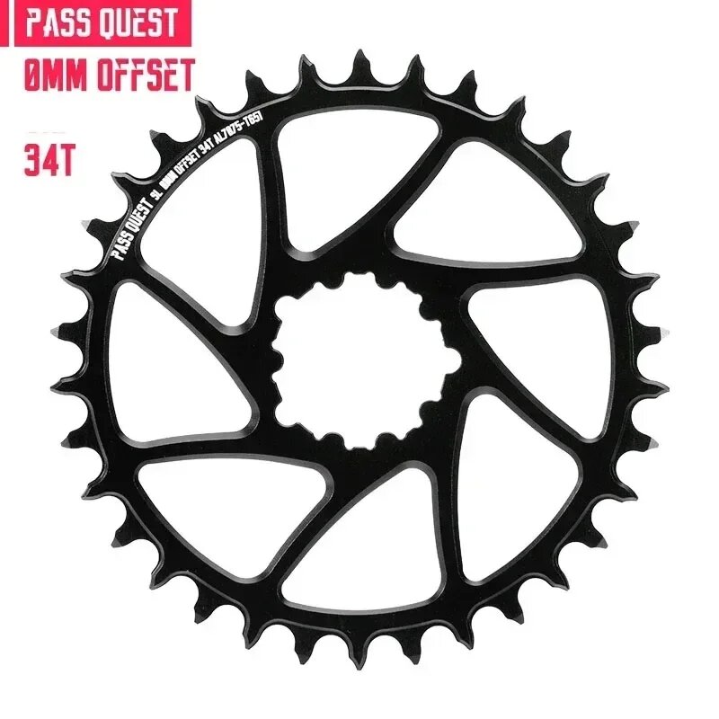 PASS QUEST Звездочка 34T 8мм Offset Black