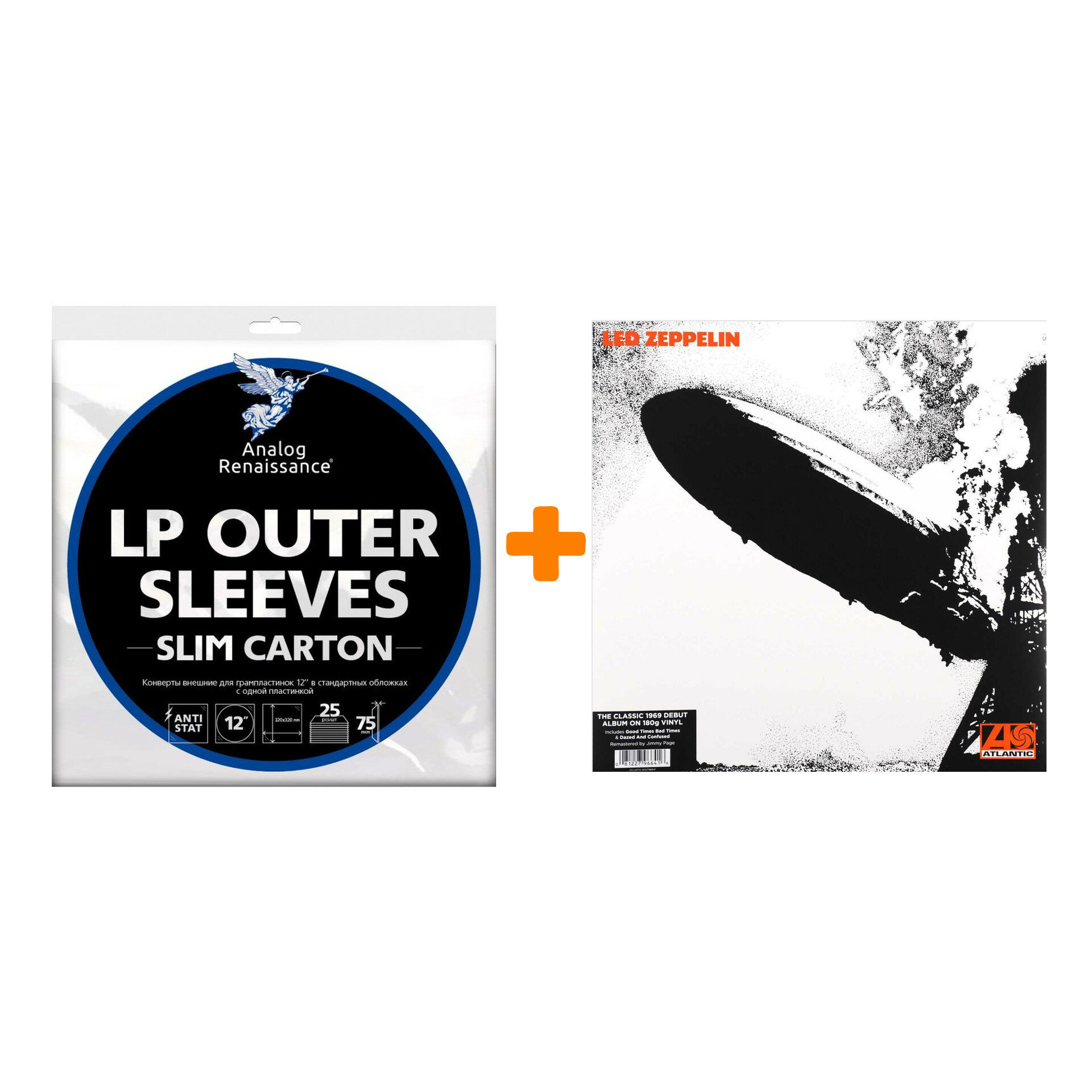 Led Zeppelin I Original Recording Remastered LP + Конверт внешний 12" Slim Carton 25шт