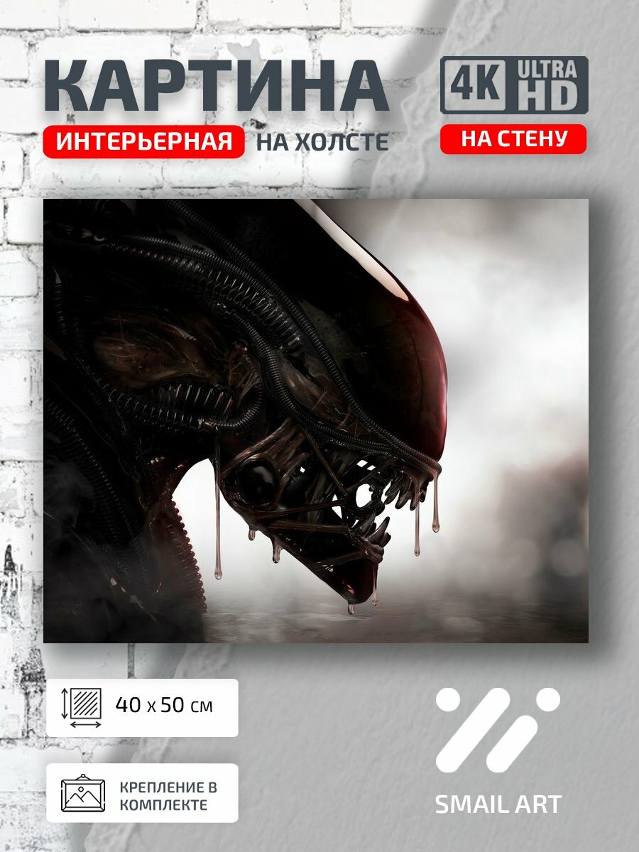 Картина на холсте интерьерная 40 на 50 на стену Морда Mood для офиса атмосфера интерьер
