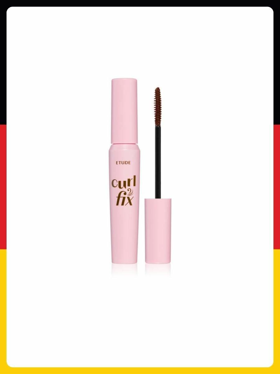 Тушь для ресниц Etude Curl Fix Mascara Waterproof mascara for more volume and long lashes 02 Brown, 8 г