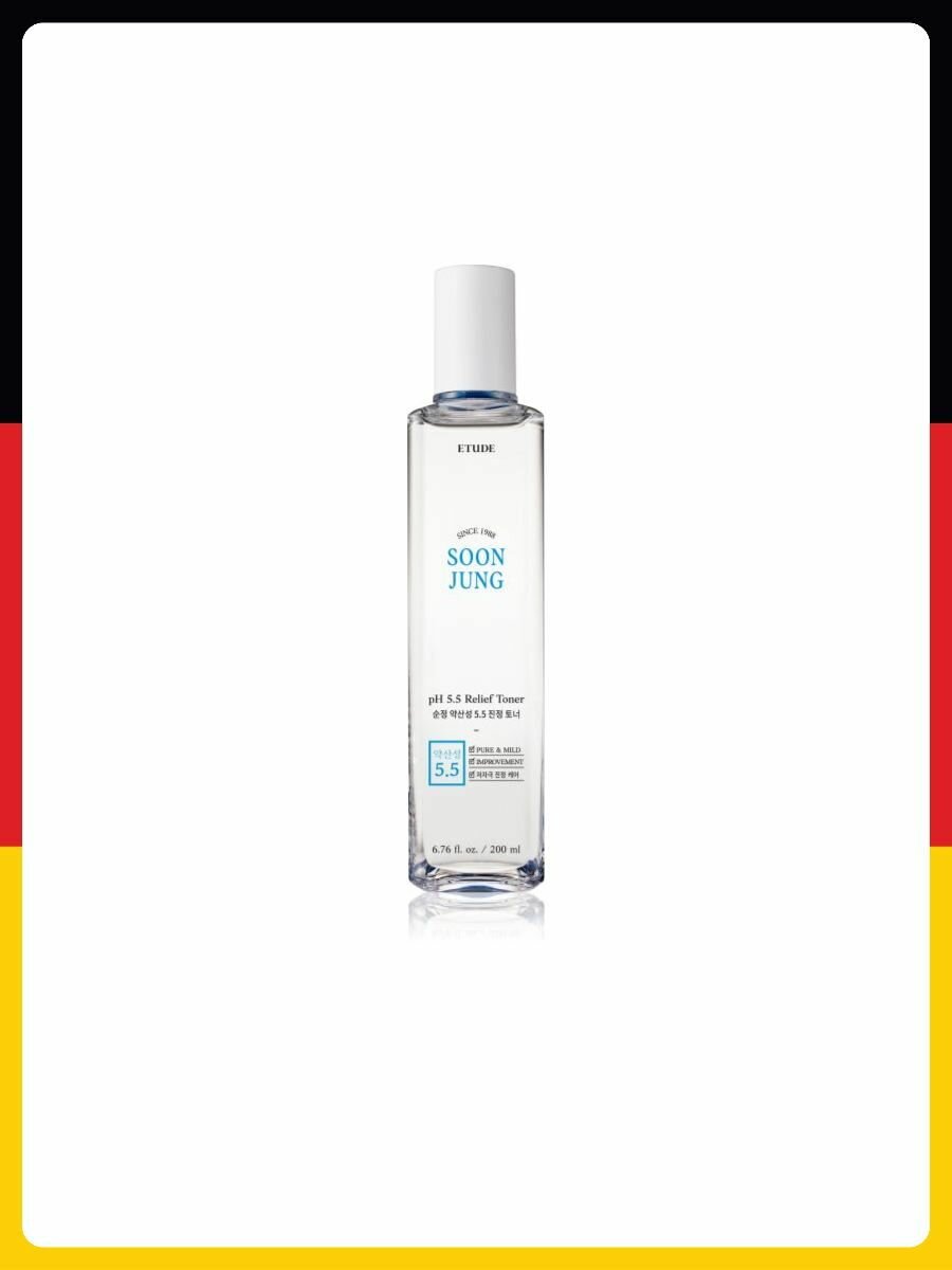 Тоник для ухода за кожей Etude SoonJung pH 5.5 Relief Toner soothing skin toner for skin regeneration and renewal, 200 мл