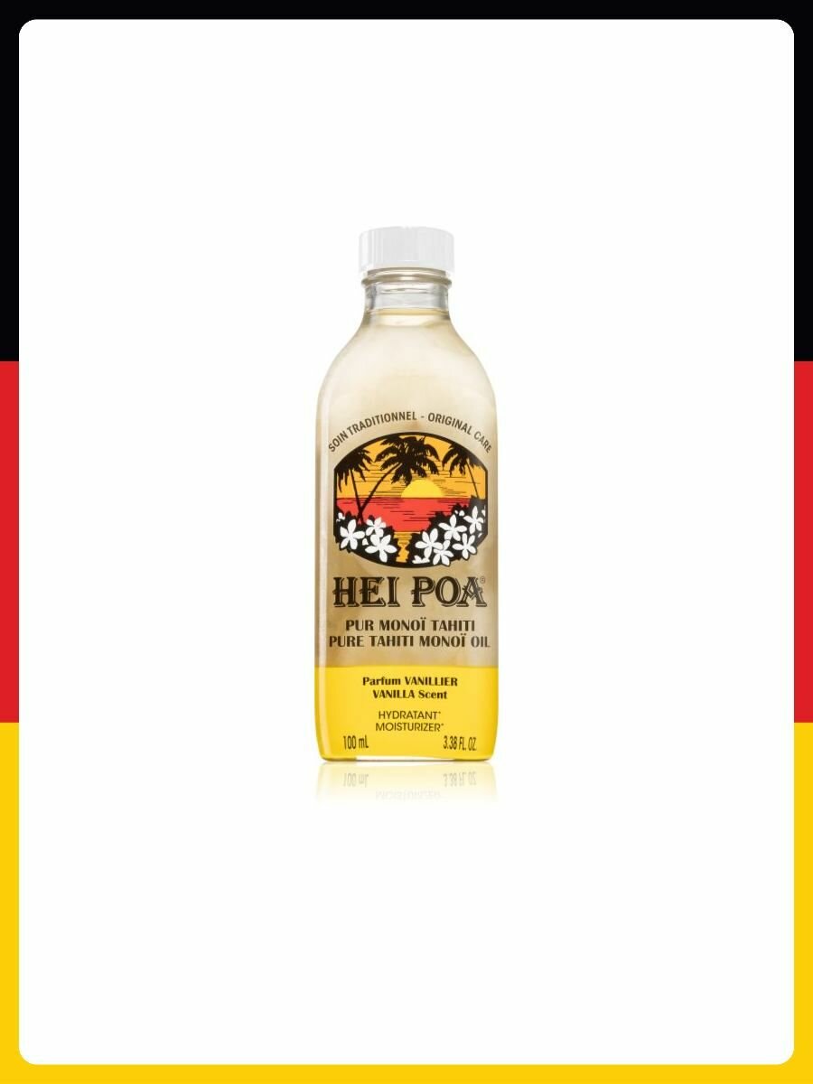 Масло косметическое Hei Poa Pure Tahiti Monoi Oil Vanilla Multifunctional Oil For Body and Hair, 100 мл