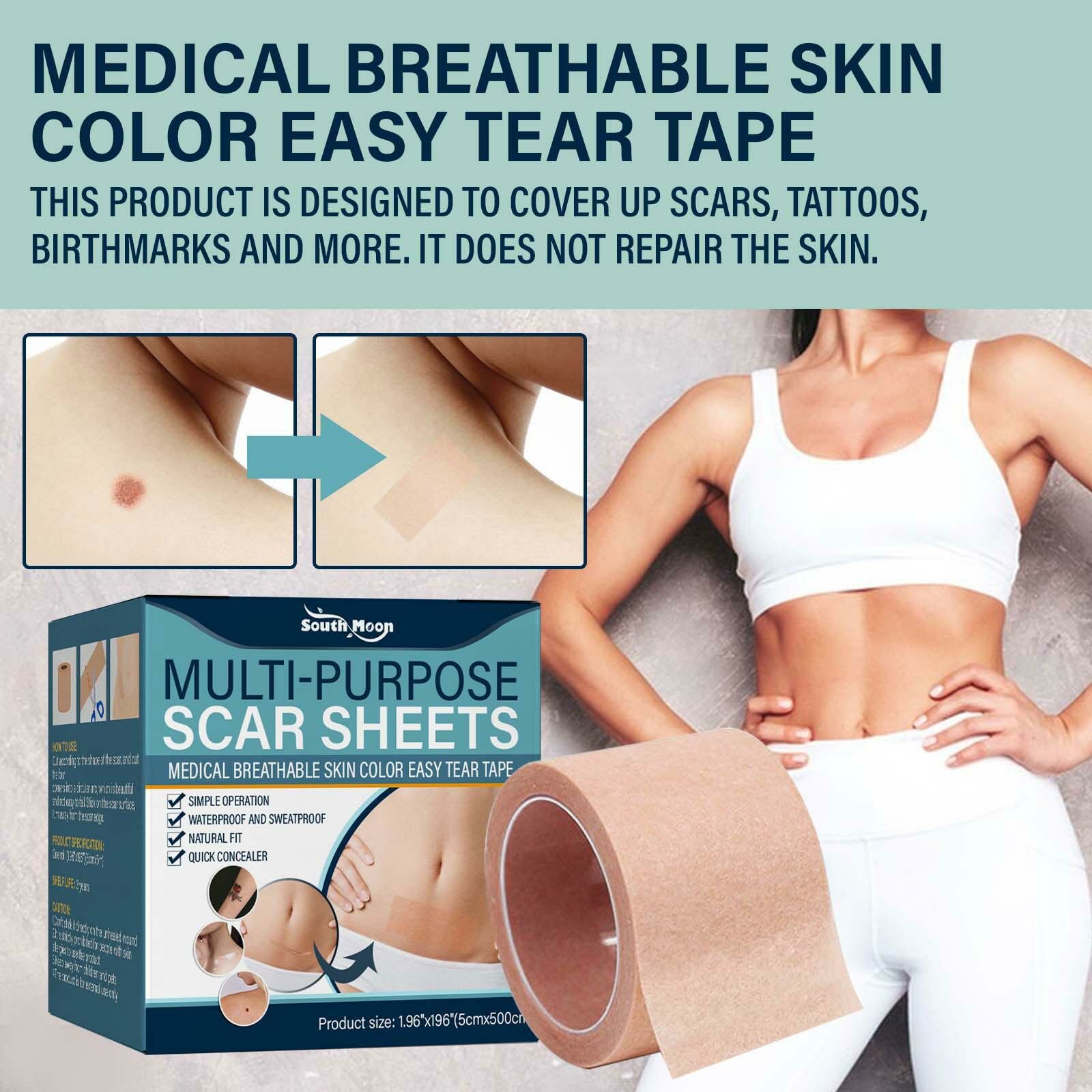 Силиконовый пластырь для рубцов, растяжек, келоидов, послеоперационного периода, кесарева сечения и постакне, для лица и тела 5cmx5m