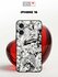 Черный матовый чехол на Apple iPhone 16 / Айфон 16 с принтом Ахегао манга тян