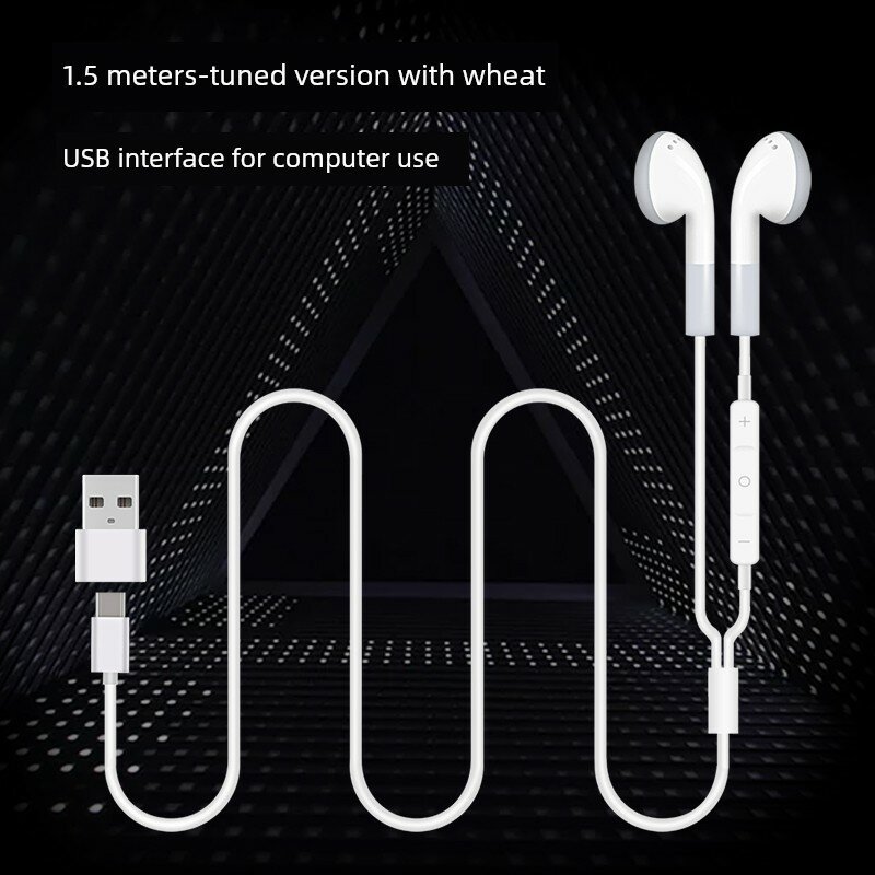 Универсальный кабель Type-C с микрофоном и USB-адаптером, длина 1,5 м, для Android и ПК