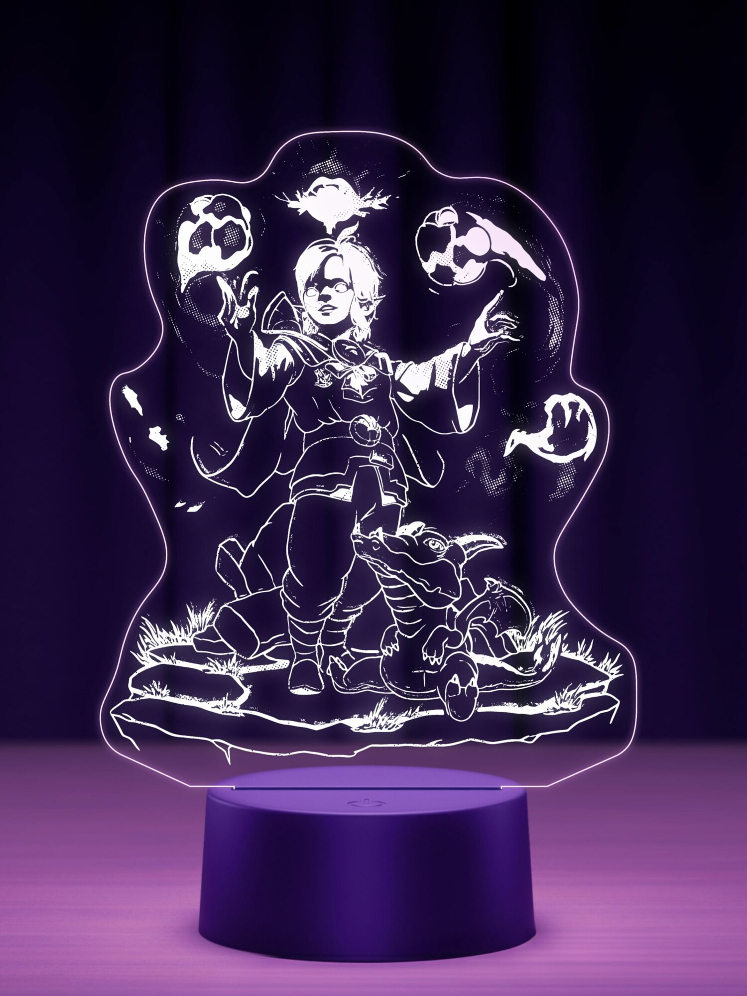 Ночник Дота 2 Личность Инвокера - Dota 2 Baby Invoker. Подарок геймеру — декор для игровой комнаты с символикой популярных игр, узнаваемыми персонажами и атмосферой киберспорта.