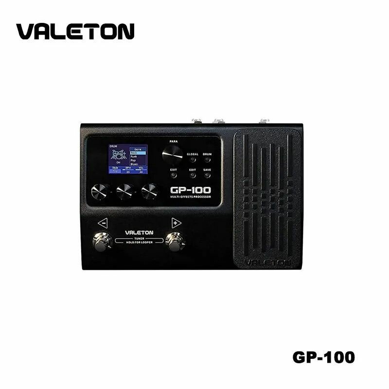 Valeton GP-100 Black Моделирование гитарного бас-усилителя IR Моделирование кабинета Мультиэффекты с педалью экспрессии Стерео