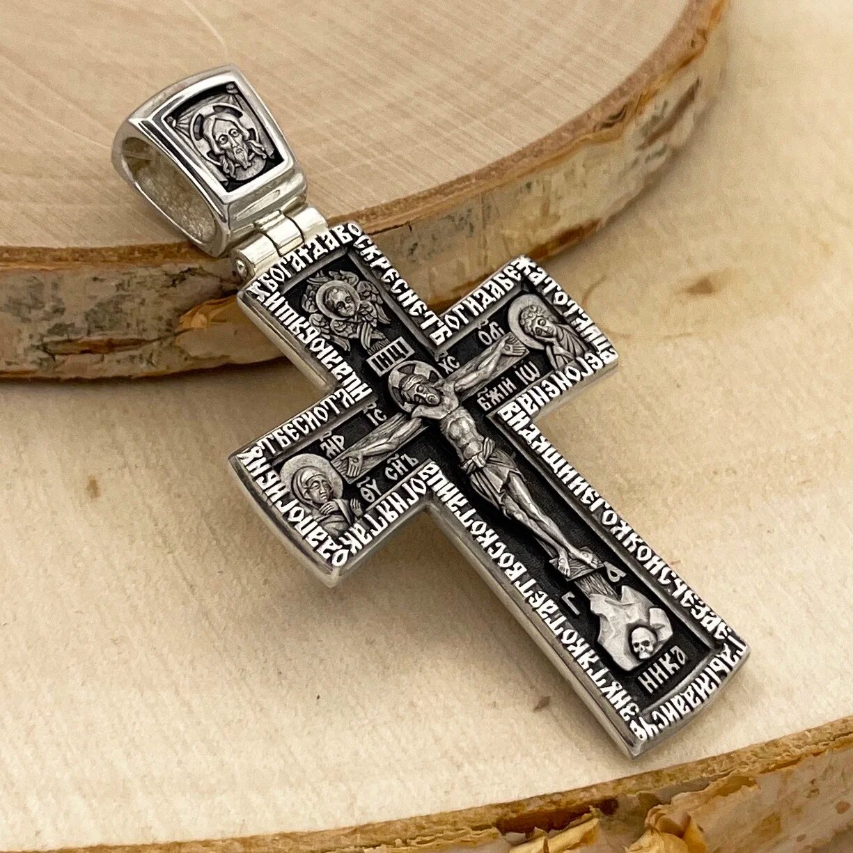 Крестик, серебро, 925 проба, оксидирование, чернение