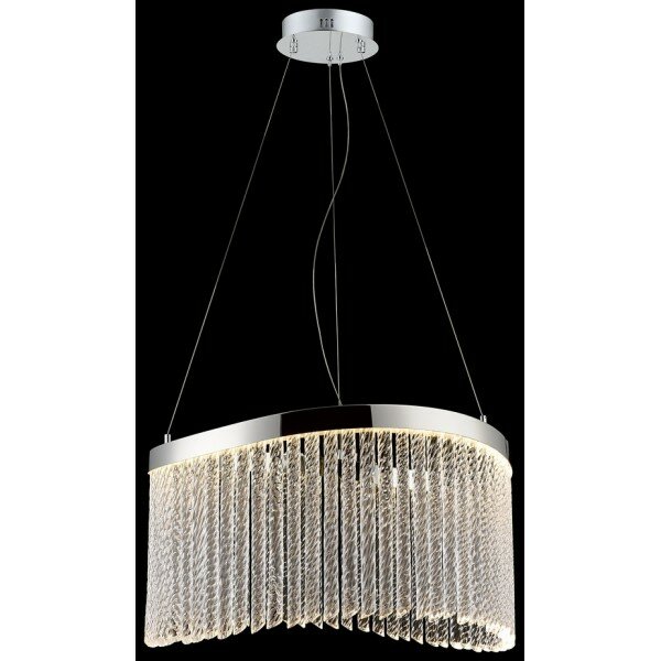 Люстра светодиодная Wertmark WE465.01.103 Helma хром LED 1*54Вт LED 3000K