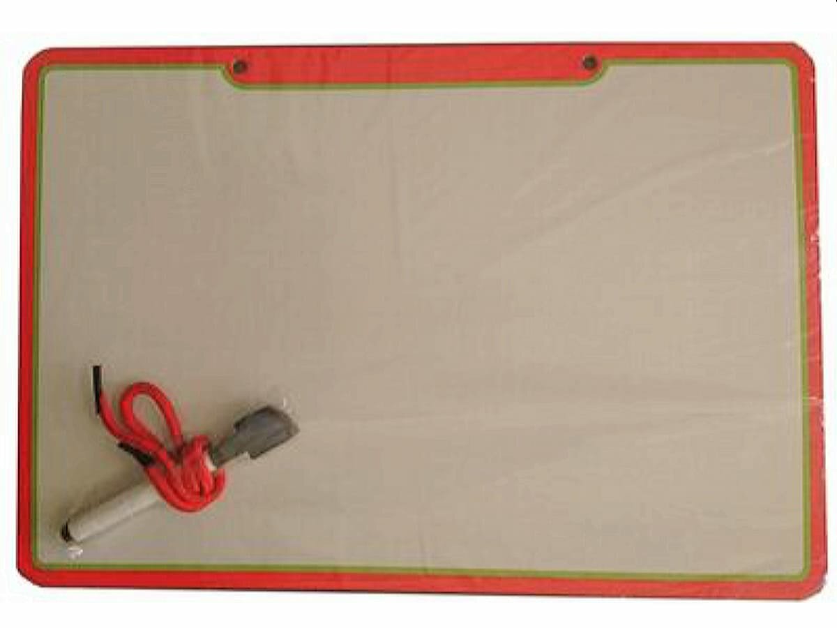 Доска для рисования (меловая, маркерная, 24*35см, двусторонняя, маркер, в пакете, от 3 лет) 02931, (ООО "Десятое королевство")