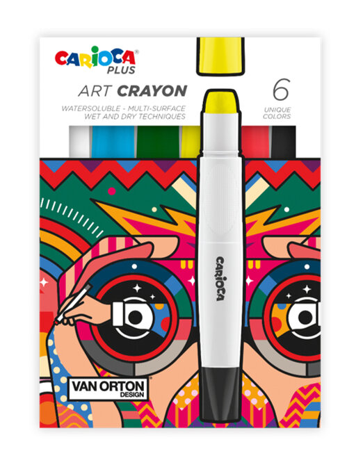 Carioca Plus Набор художественных мелков 6 цветов 45212-UG43 для рисования на бумаге