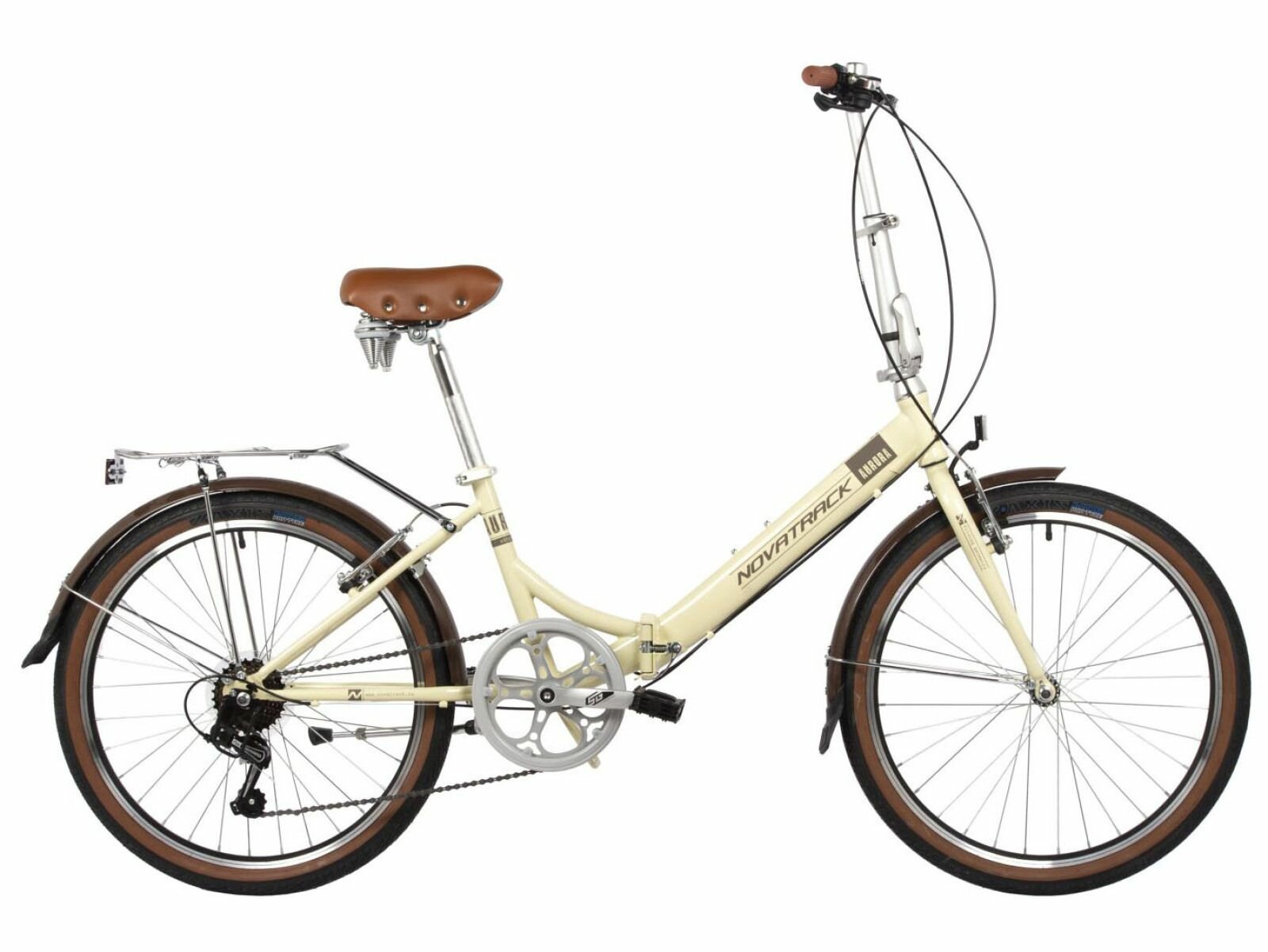 Велосипед складной Novatrack Aurora 24" (2024), бежевый