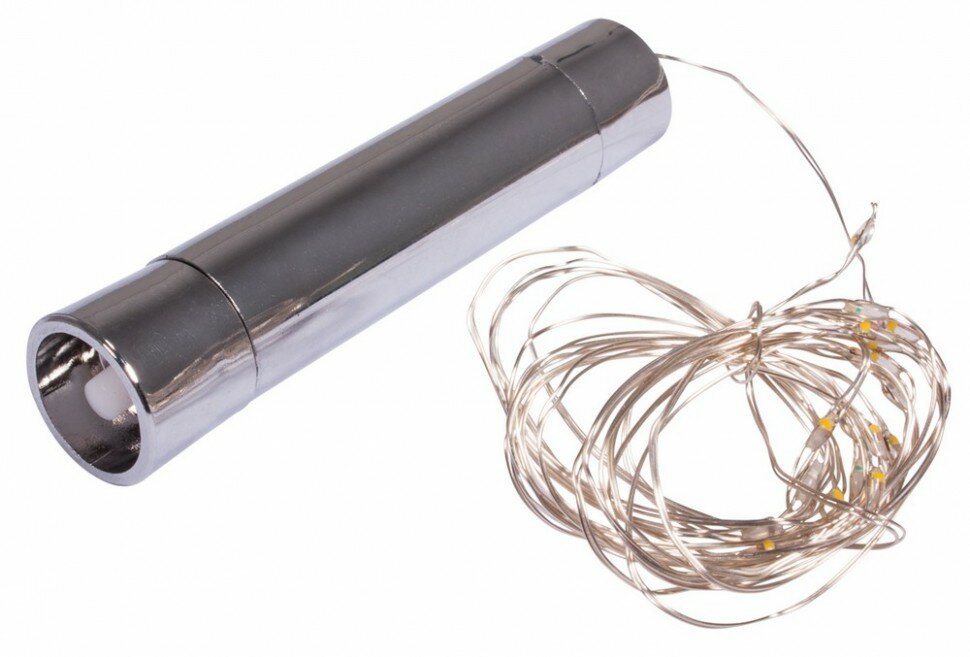 Rayher 69180000 Гирлянда миниатюрная светодиодная 20 LED ламп, 106.8 м, Кабель (20 светодиодных ламп ), блок для батареек CR2032 (в комплект не входят), таймер