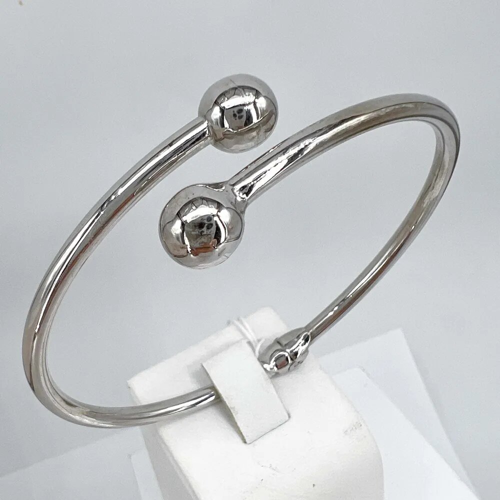 Жесткий браслет, серебро, 925 проба