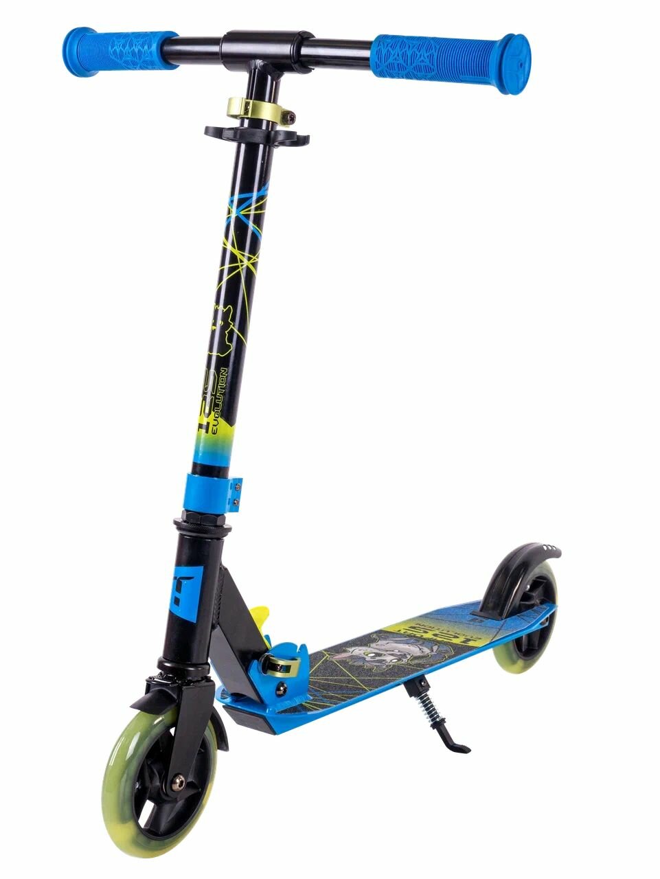 Самокат Comfort 125 evolution lux blue 1/4, Tech Team, для городских прогулок и активного катания