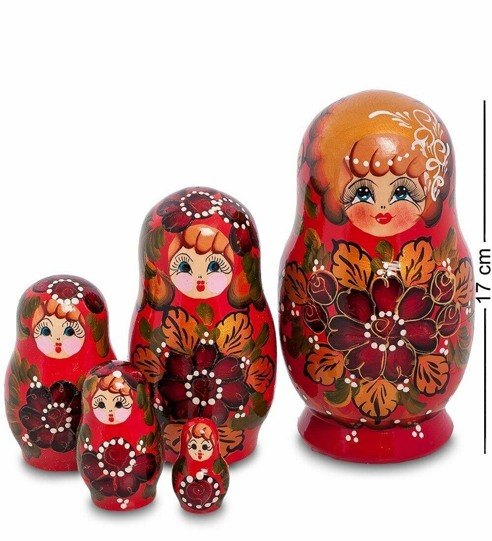 Матрешка 5м "Василиса" бол. A2087019 Народные промыслы, Дерево липа, краски, лак