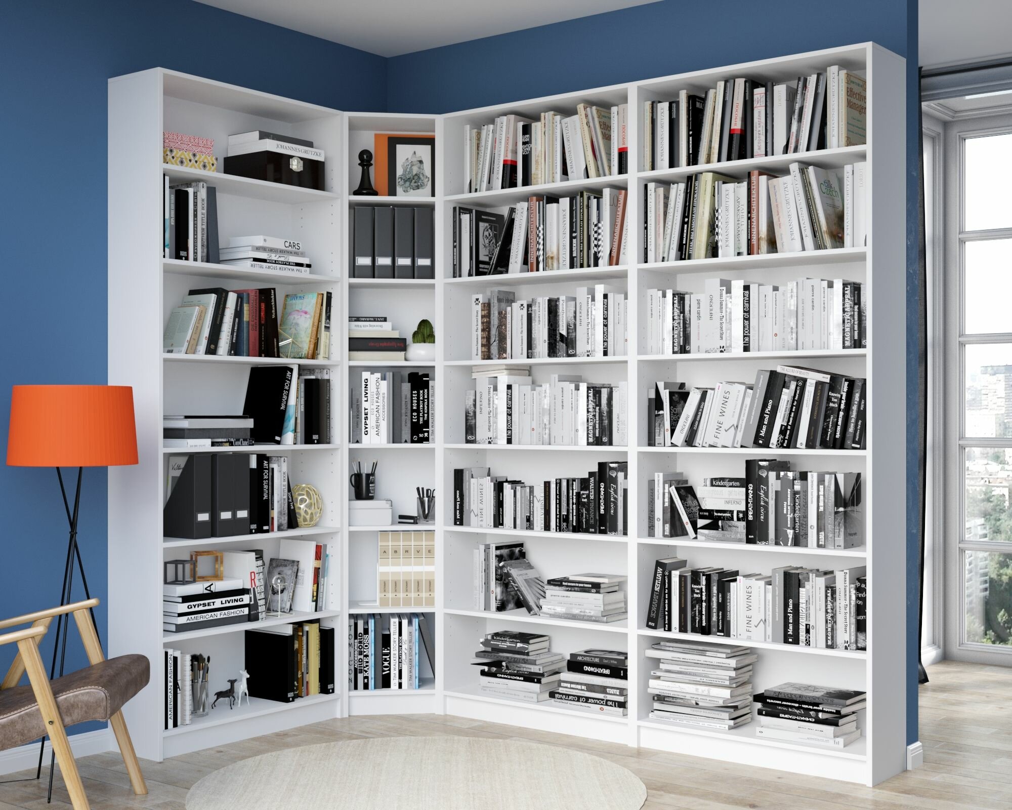 Стеллаж для книг "Билли 16" 135/215х237х28, белый