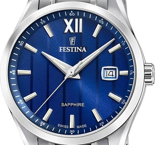 Наручные часы FESTINA, серебряный/синий — фото 1