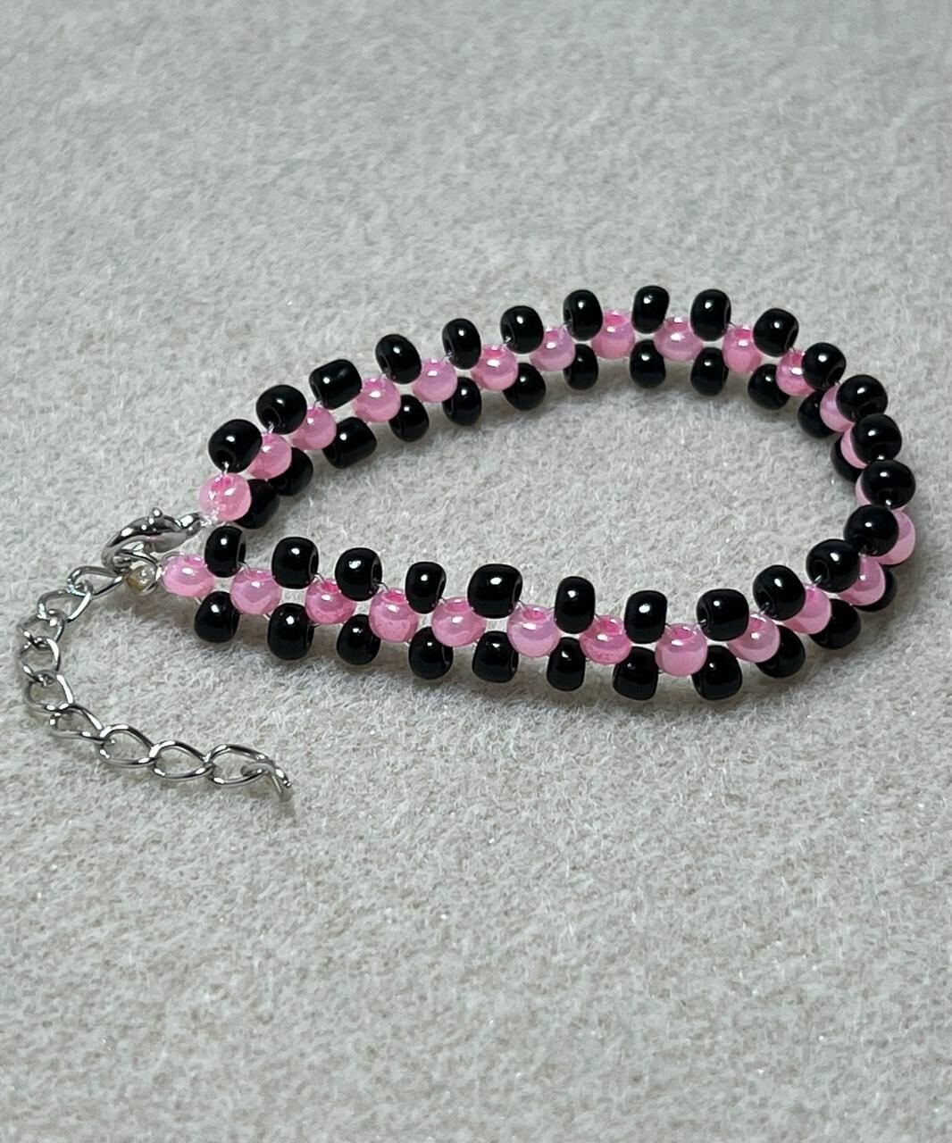 Браслет, стекло, бисер