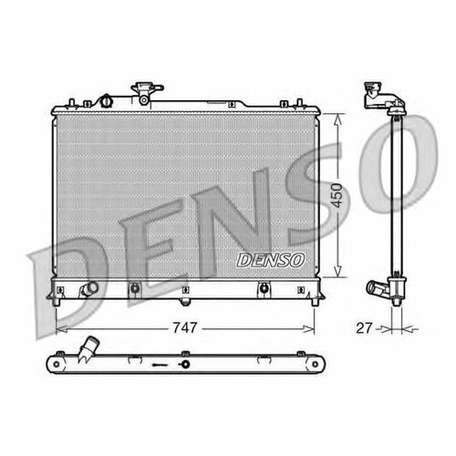 Основной радиатор (двигателя) Denso drm44025 для Mazda CX-7