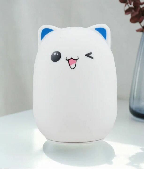 Светильник-ночник Котик силиконовый, USB