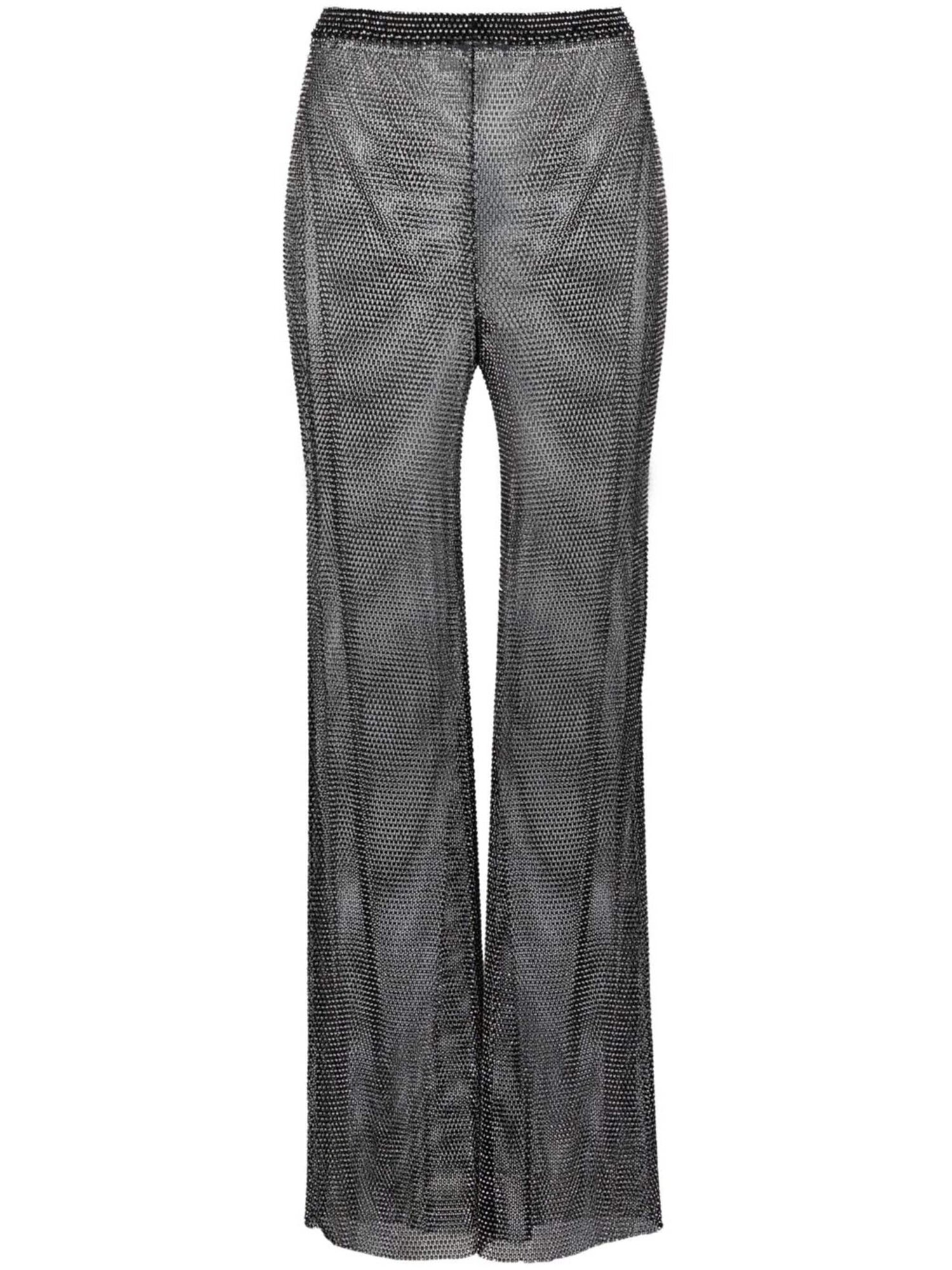 Брюки Прямые брюки со стразами