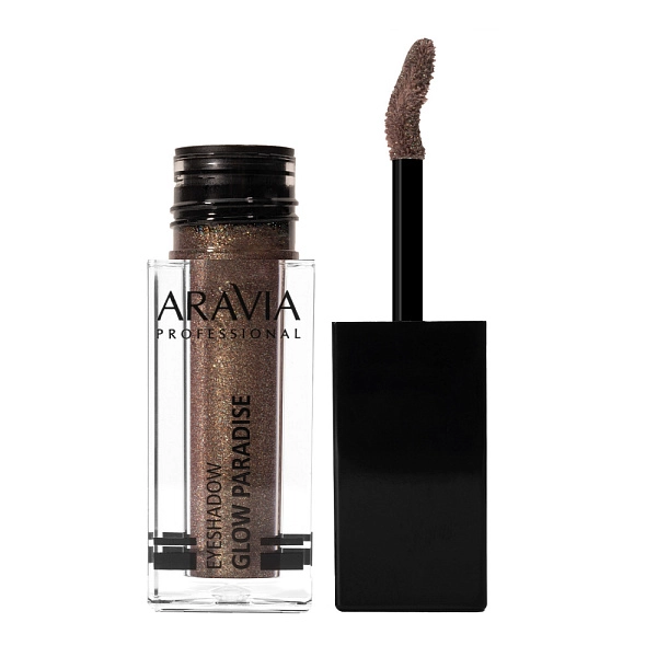 Тени ARAVIA GLOW PARADISE MAGIC SPIRIT L041, жидкие, шиммер, золотисто-коричневые, 5 мл