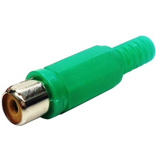 Гнездо RCA Premier 1-201GR на кабель - зелёный