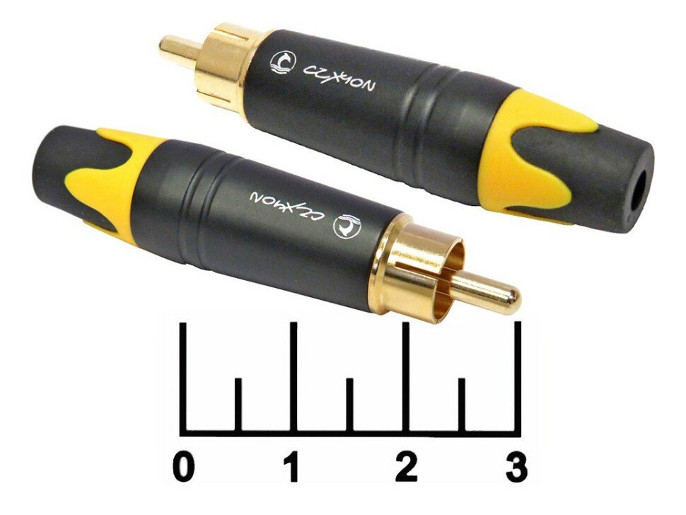 Разъем RCA штекер gold желтый Crxuon