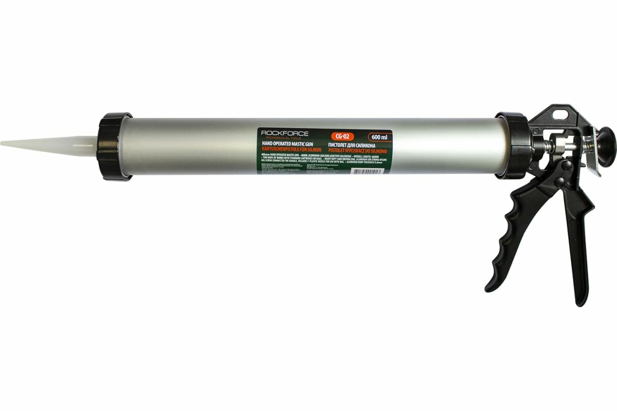 Пистолет для силикона алюминиевый 600мл ROCKFORCE