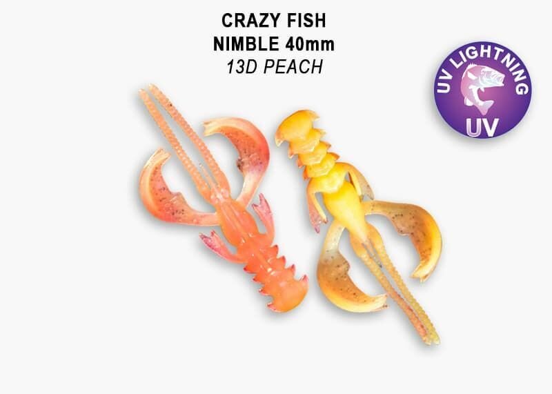 Силиконовые приманки Crazy Fish Nimble 1.6" 49-40-13d-6 кальмар